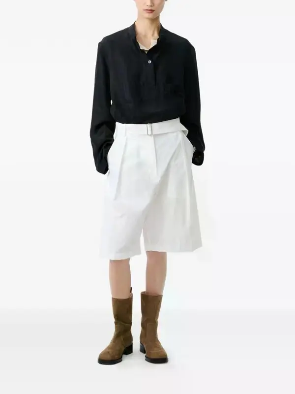 Studio Nicholson Twill Grandad-collar Pocket Shirt