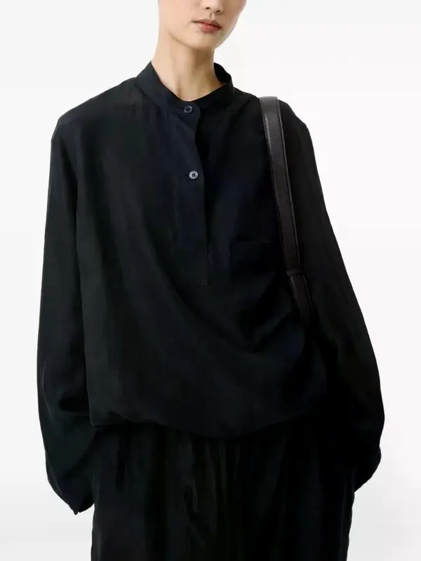Studio Nicholson Twill Grandad-collar Pocket Shirt