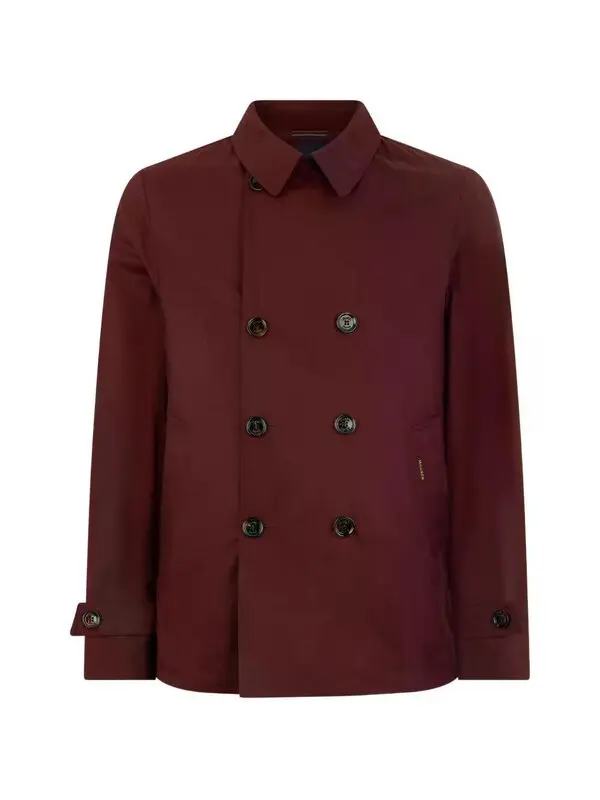 MOORER Double-breasted Jacket - Red