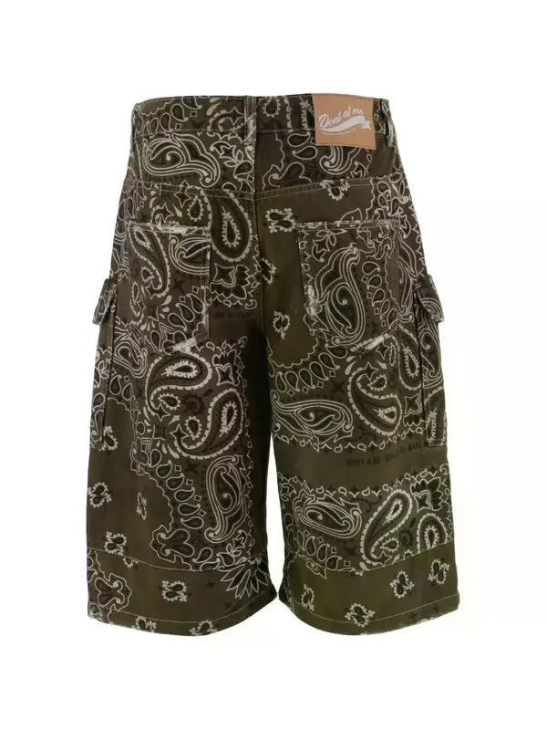 DON'T @ ME Bandana-print Multi-pocket Shorts
