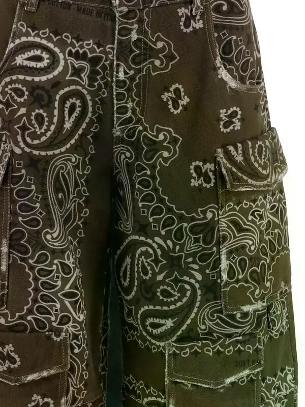 DON'T @ ME Bandana-print Multi-pocket Shorts