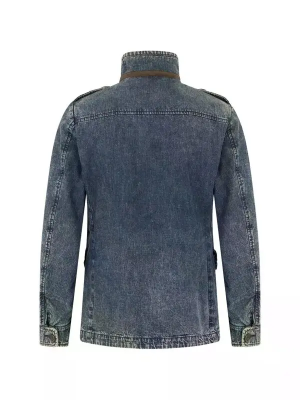 MOORER Washed Denim Jacket