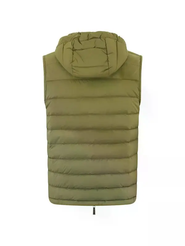 MOORER Padded Hooded Gilet - Green