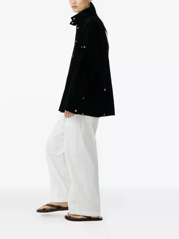Studio Nicholson Dash Press-stud Suede Jacket - Black