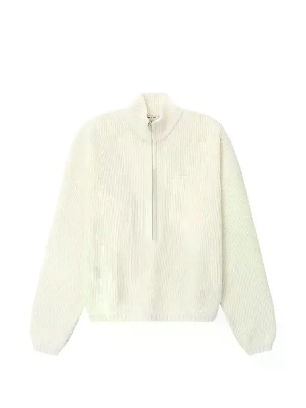 Fear Of God Zip Sweater - White