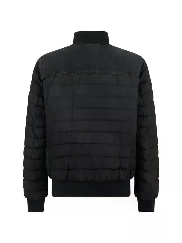 MOORER Padded High Collar Jacket - Black