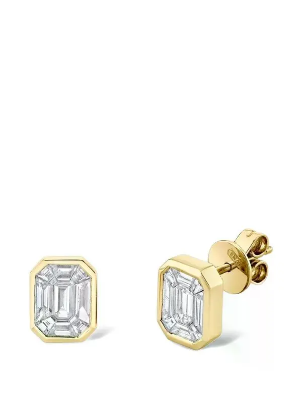 Shay Illusion Diamond Earrings - Gold