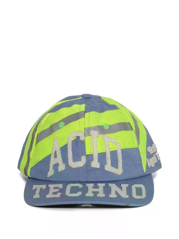 BETTER WITH AGE Striped Baseball Cap - Blue