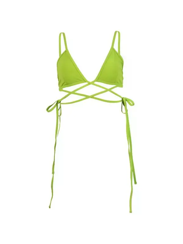 Christopher Esber Tie Bikini Top - Green