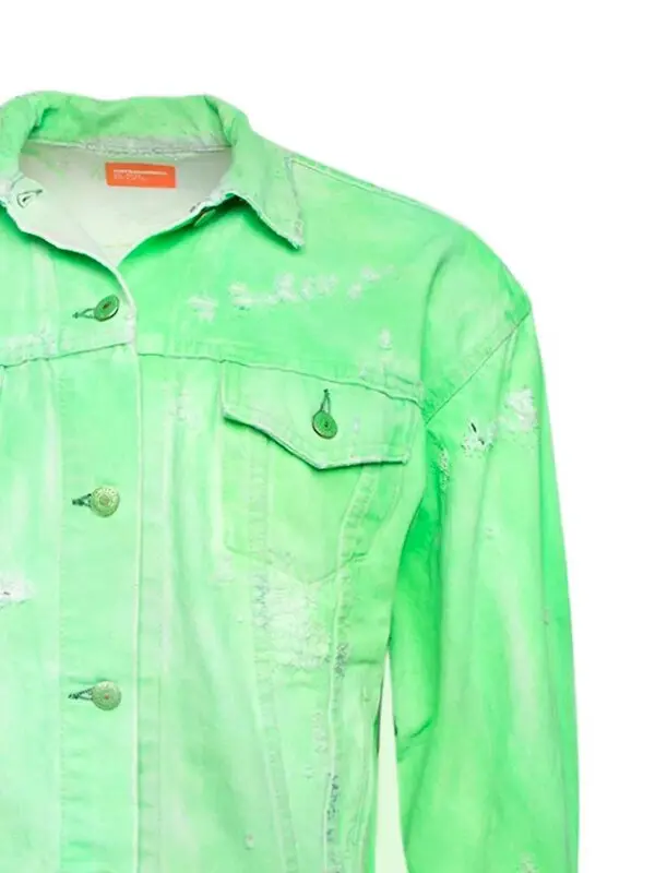 NOTSONORMAL Distressed Effect Jacket - Green