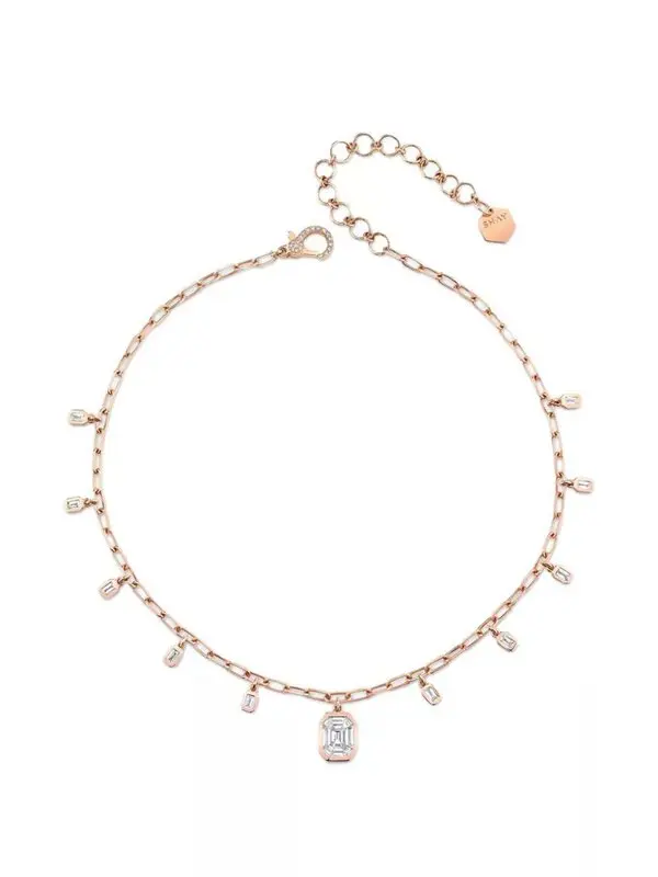 Shay Diamond Choker Necklace - Pink