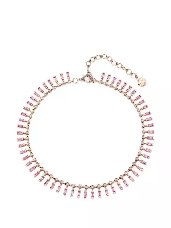 Shay Sapphire And Diamond Necklace - Pink