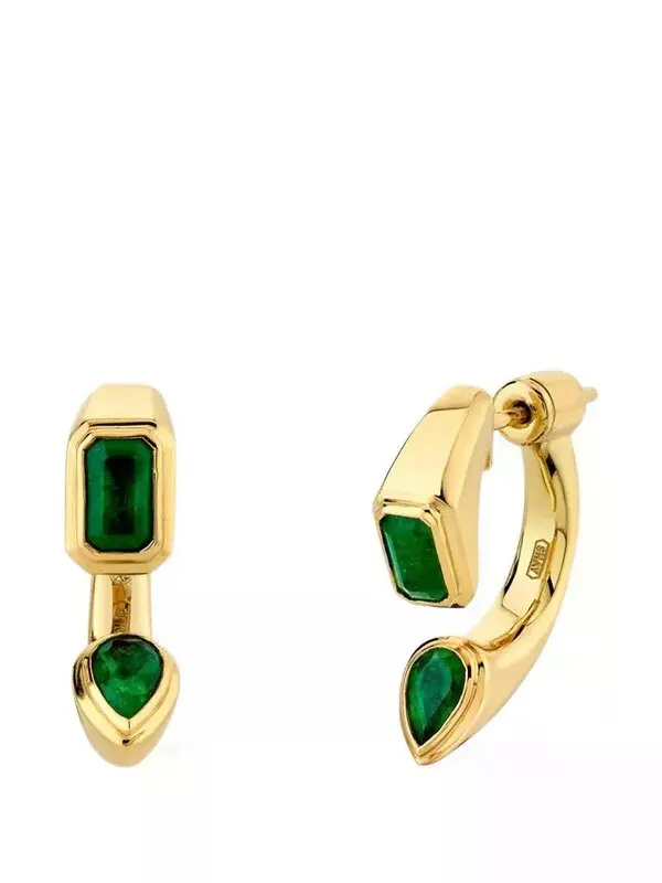 Shay Emerald Earrings - Gold