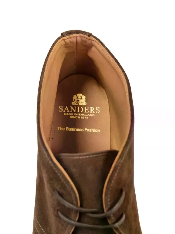 SANDERS Lace-up Suede Boots - Brown