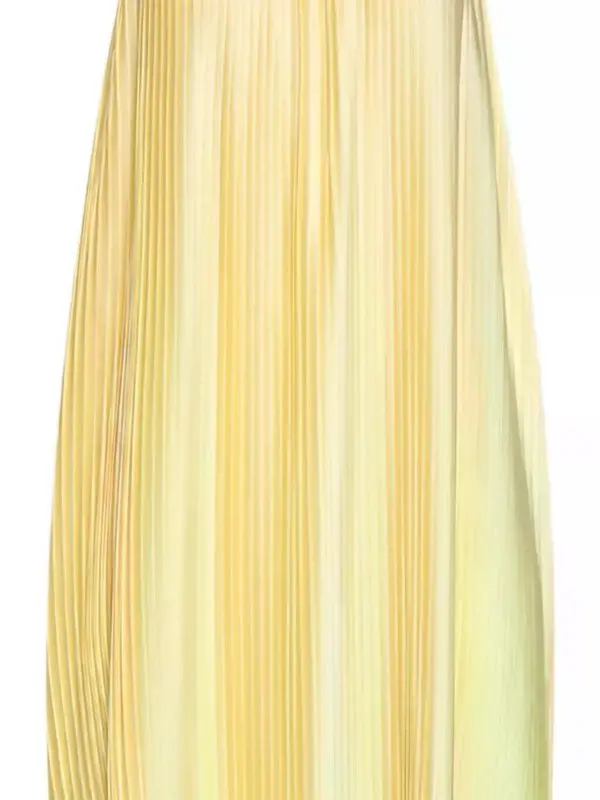 DIMA AYAD Spaghetti Strap Pleated Dress - Yellow