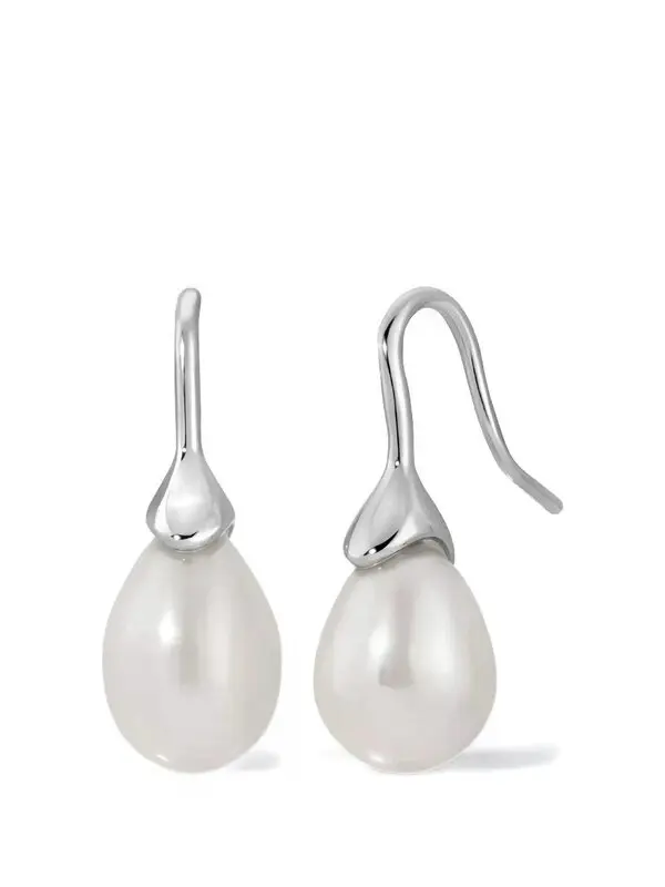 HEAVEN MAYHEM Odette Pearl Drop Earrings - Silver