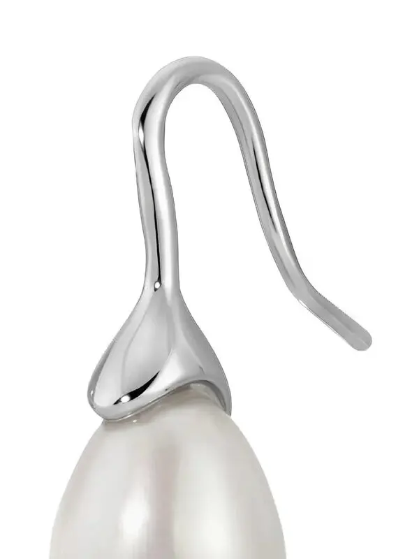 HEAVEN MAYHEM Odette Pearl Drop Earrings - Silver