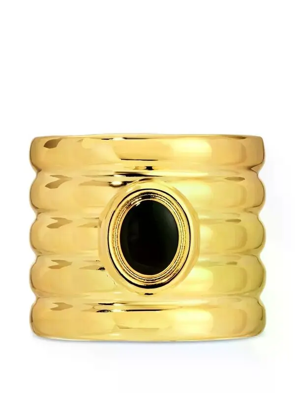 HEAVEN MAYHEM Circular Stone Cuff Bracelet - Gold