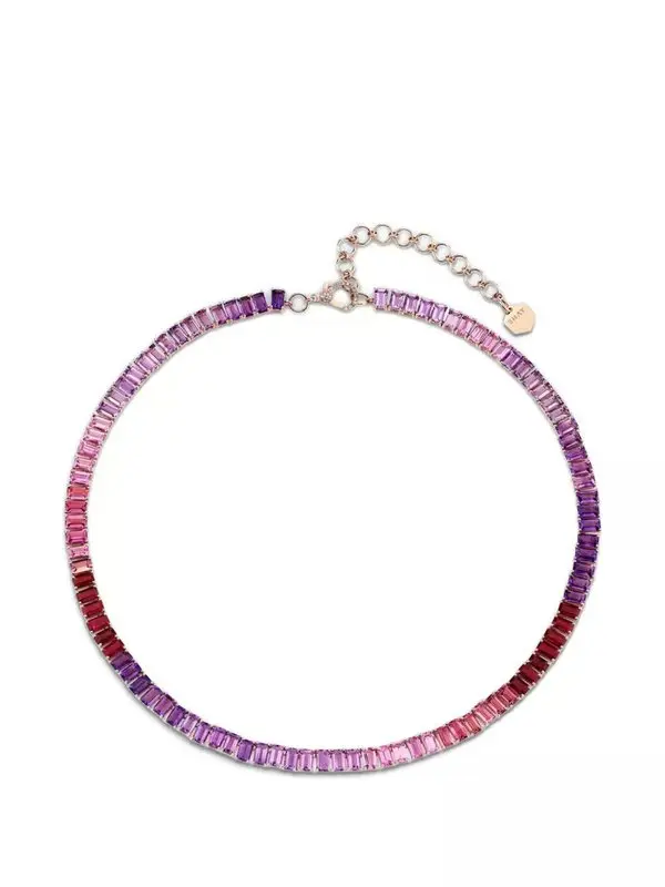 Shay Eternity Sapphire Necklace - Pink