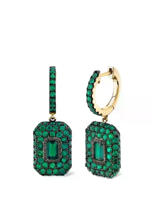 Shay Emerald Drop Earrings - Green