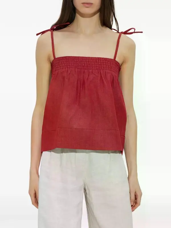 A.p.c. Tie-strap Smocked Top