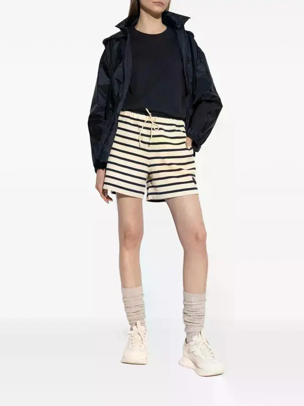 Moncler Hooded Zip-up Jacket With Elasticated Waist