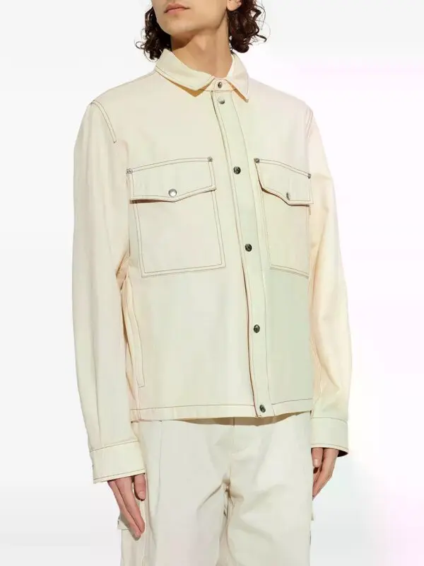 Moncler Patch-pocket Buttoned Jacket - Neutrals