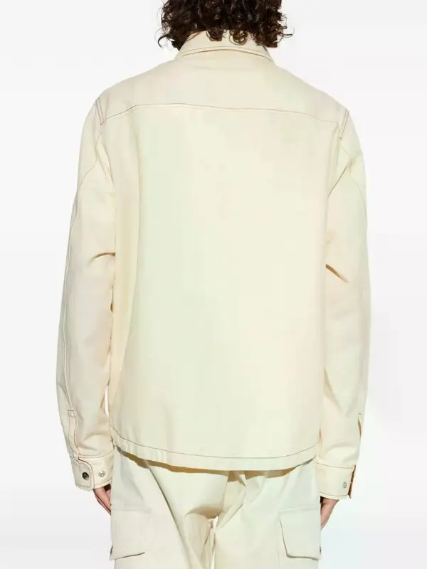 Moncler Patch-pocket Buttoned Jacket - Neutrals