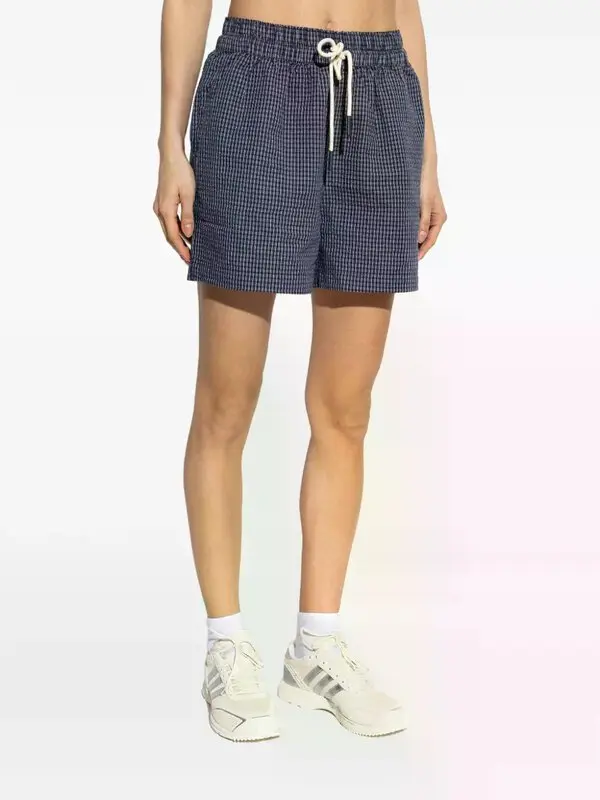 RETHINKIT STUDIOS Check-pattern Drawstring Shorts - Blue