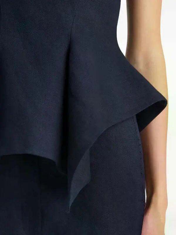 Khaite Loa Sleeveless Peplum Top - Blue
