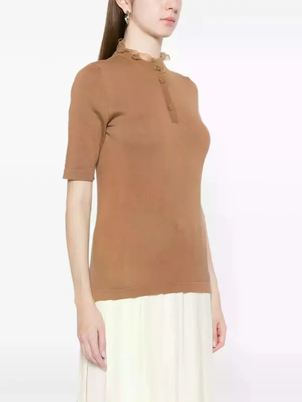 Fabiana Filippi Ruffled Buttoned T-shirt