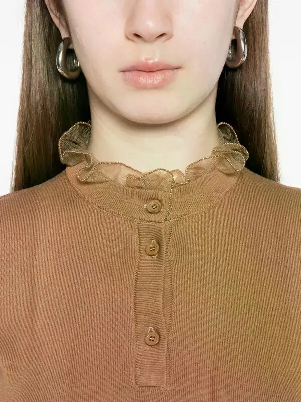 Fabiana Filippi Ruffled Buttoned T-shirt