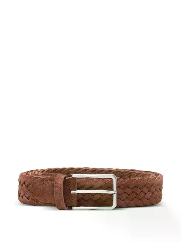 Canali Braided Belt - Brown