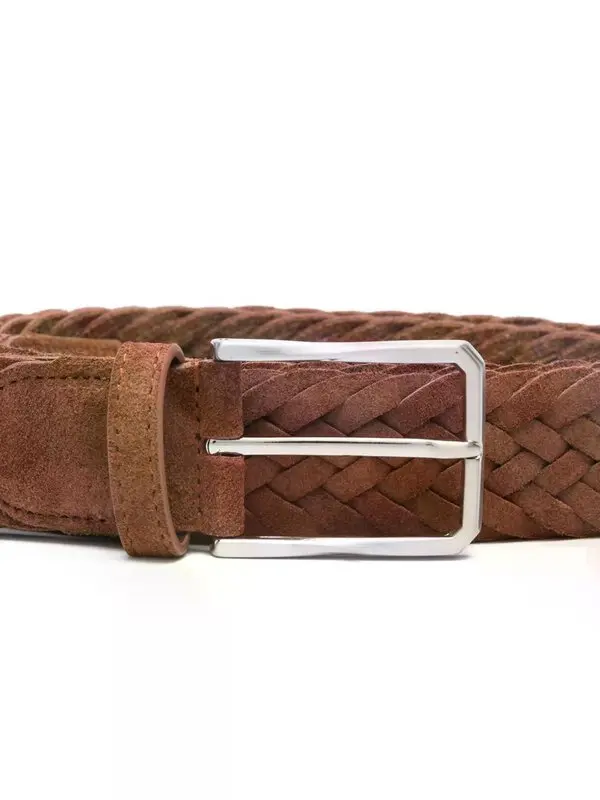 Canali Braided Belt - Brown