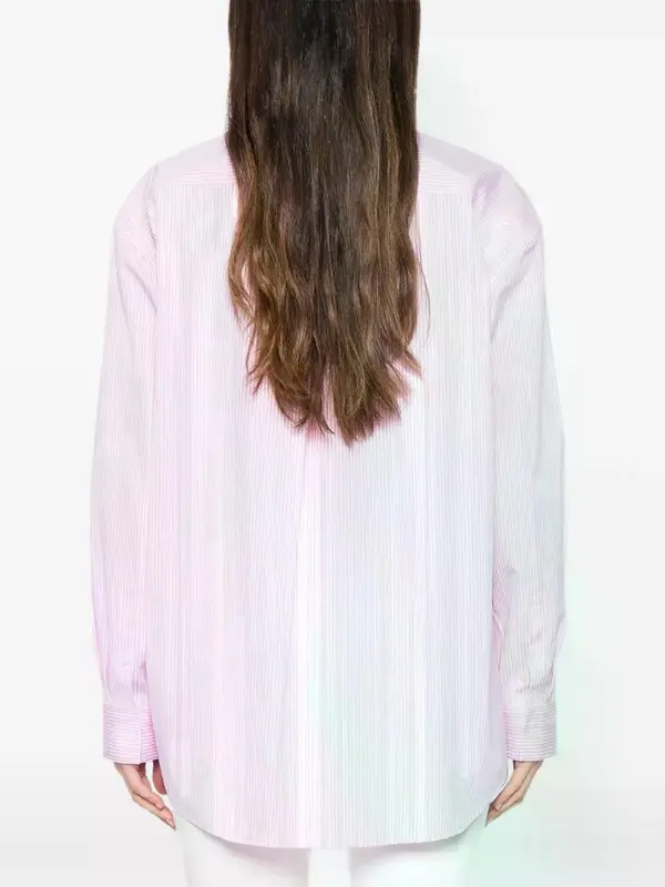 TOTEME Striped Tumbled Shirt - Pink