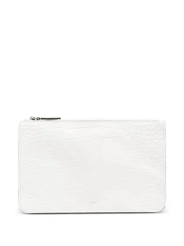 TOTEME Crocodile-embossed Clutch Bag - White