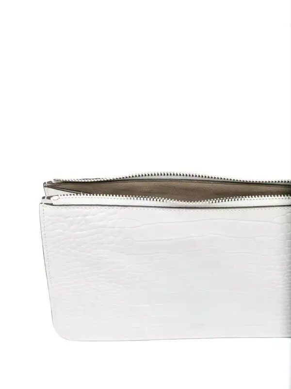 TOTEME Crocodile-embossed Clutch Bag - White