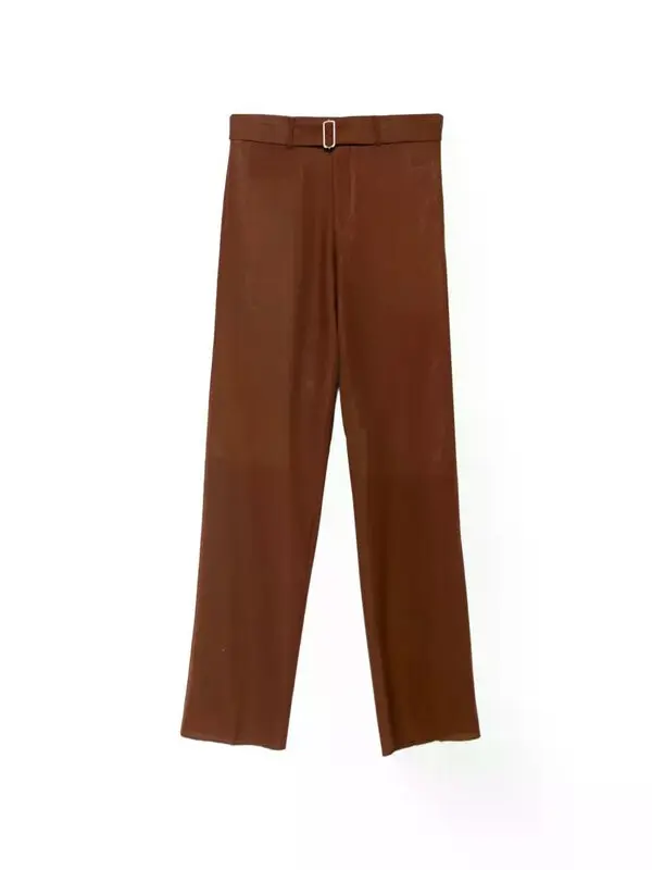 LARDINI Belted Straight Leg Trousers