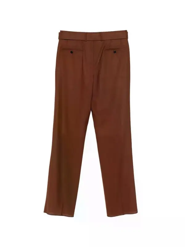 LARDINI Belted Straight Leg Trousers