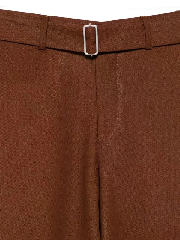 LARDINI Belted Straight Leg Trousers