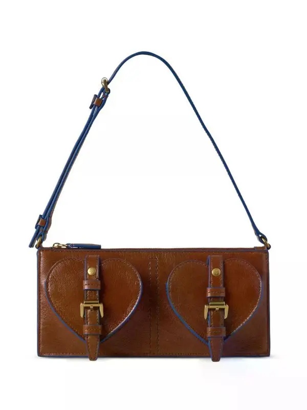 Mulberry Mini Roxanne Heart-detail Buckled Shoulder Bag - Brown