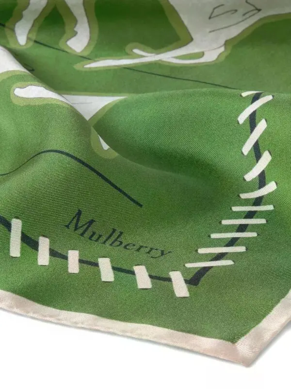Mulberry Chalk Horse Printed Scarf