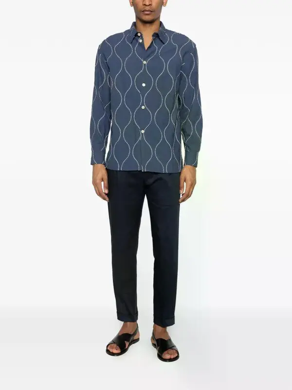 CENERE GB Denver Trousers - Blue