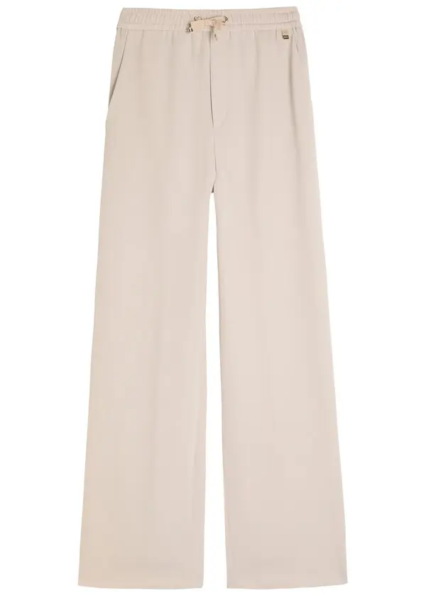 Herno Wide-leg Satin-crepe Trousers - Cream