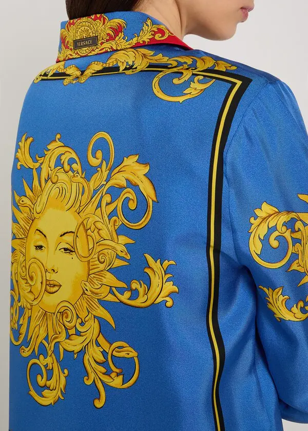 Versace Printed Silk-twill Shirt