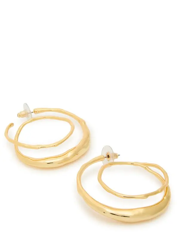Alexis Bittar Molten Spiral 14kt-plated Hoop Earrings