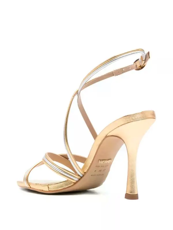 WERNER Heeled Strappy Sandals - Gold