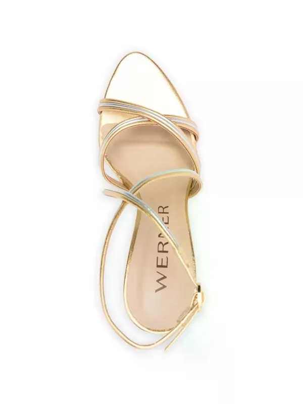 WERNER Heeled Strappy Sandals - Gold