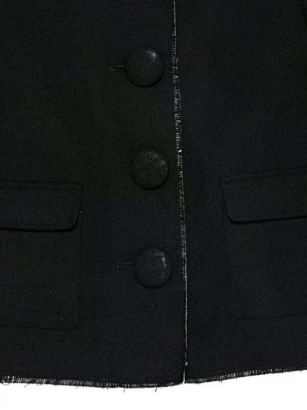 SHUSHU/TONG Frayed Collared Jacket