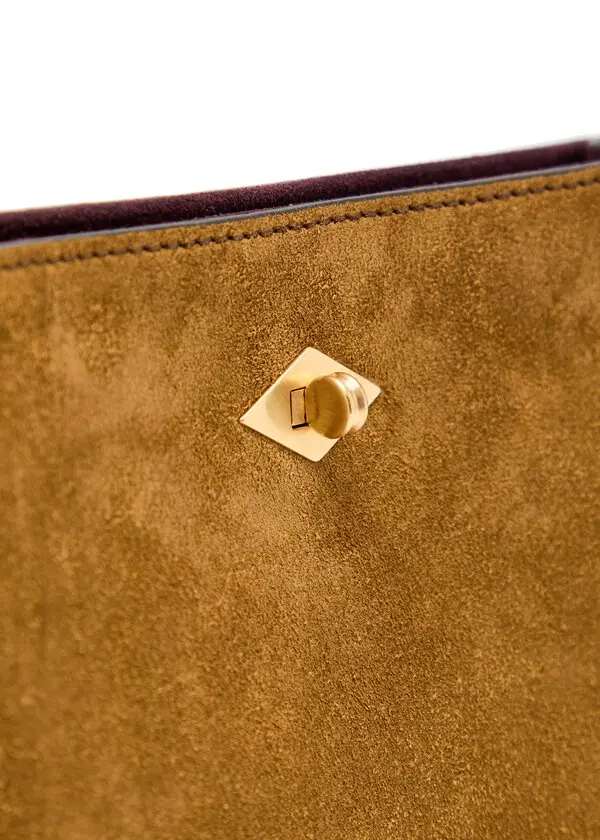 METIER Stowaway Suede Cross-body Bag - Tan